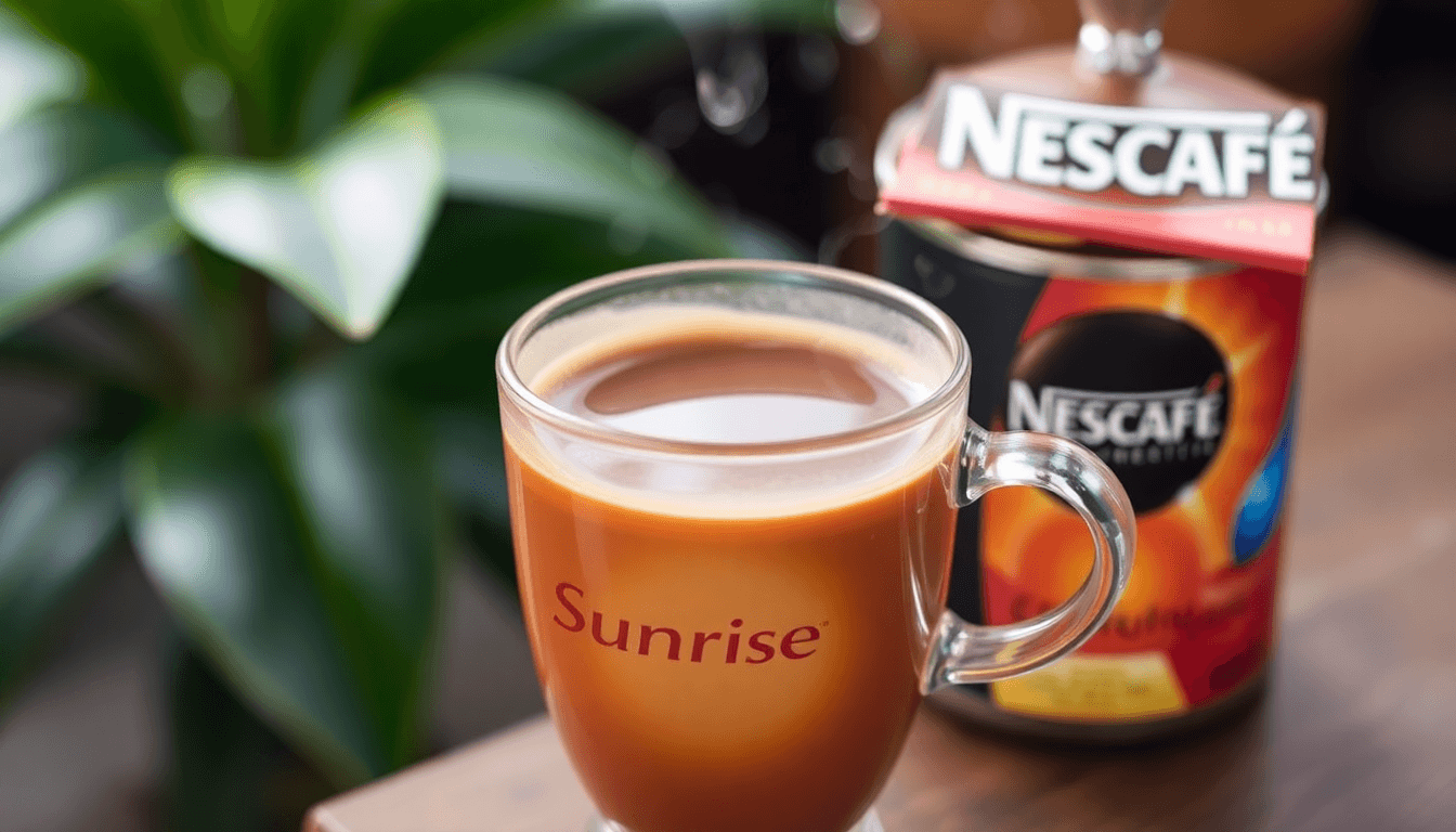 NESCAFÉ Sunrise Premix (coffee + chicory + whitener + sugar): The ...