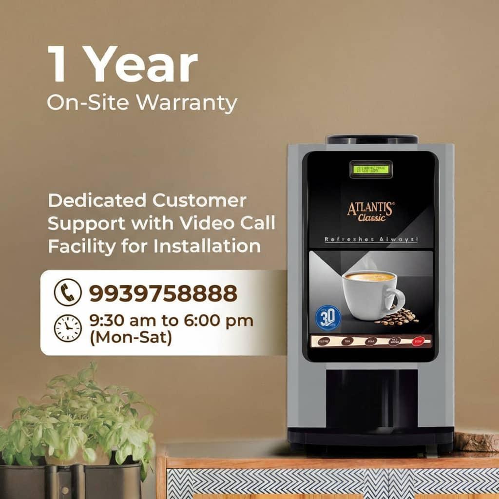 ATLANTIS CLASSIC 2 Lane Tea and Coffee Vending Machine 3 Ltrs hot Tank ...